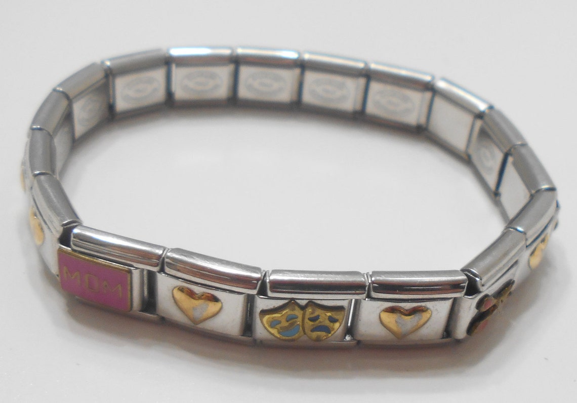 Vintage Charmed Expressions Stretch Bracelet 7102 Italy | Etsy
