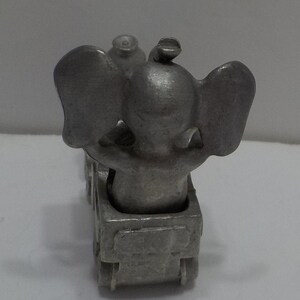 Vintage 1987 Miniature Pewter Spoontiques (7926) Elephant on Train ...
