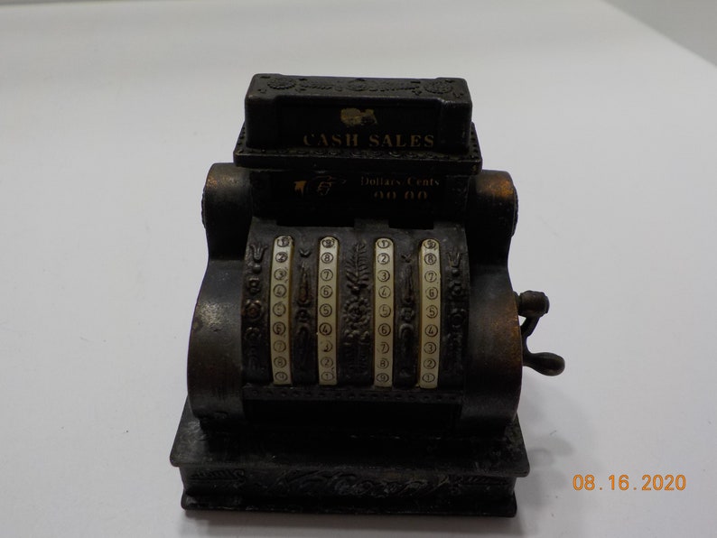 Vintage Enesco Miniature Cast Iron National Cash Register (13) Pencil ...