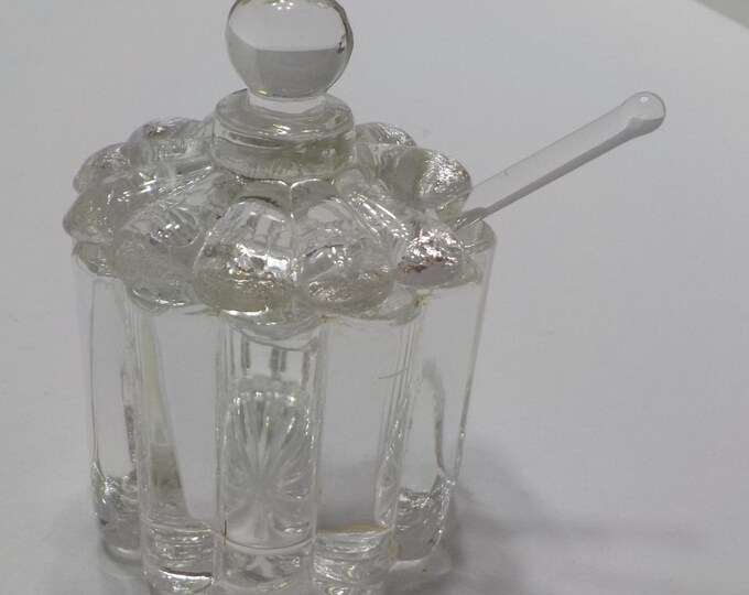Vintage Lidded Glass Salt Cellar (1779) With Spoon - Etsy