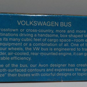 Vintage Avon Volkswagen Bus (24) Sure Winner Bracing Lotion--full ...