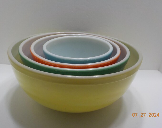 Vintage Pyrex Primary Color Mixing Bowls (40) Nesting Bowls - Etsy