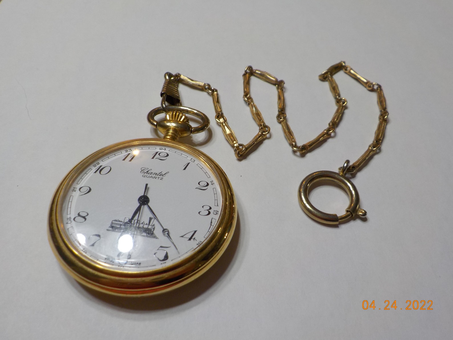 Vintage Chantel Quartz Pocket Watch (9609) Swiss Made--works Great--new ...