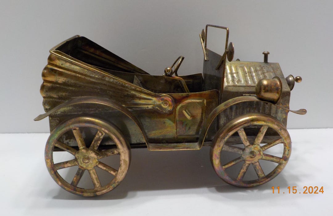 Vintage Copper Tone Tin Model T Music Box--plays King of the Road - Etsy