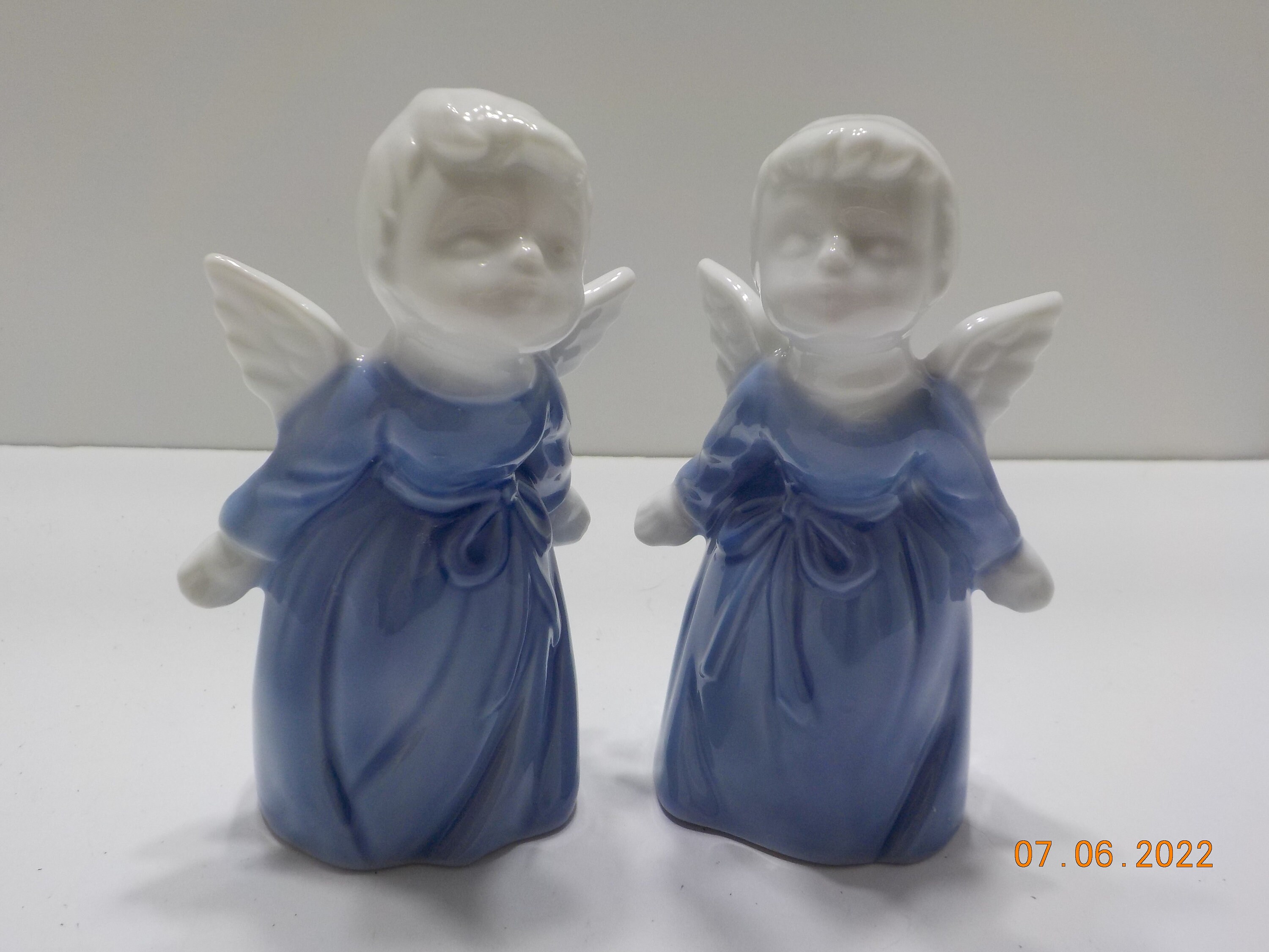 Porcelain Kissing Angel Figurines