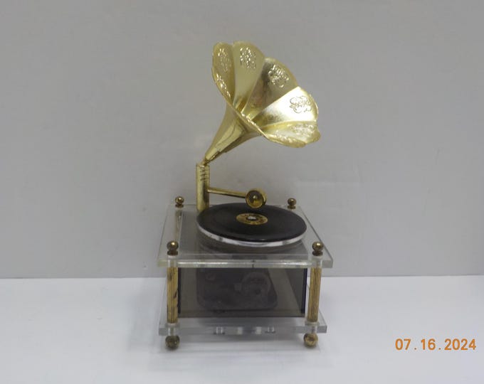 Vintage Gramophone Music Box--plays Perfectly--rose Garden - Etsy
