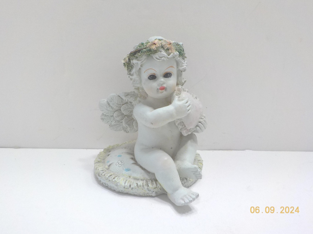 Vintage Dreamsicles Cherub (12) Pale Blue Cherub Holding Blue Heart ...