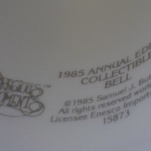 Vintage 1985 Enesco Precious Moments Annual Edition Collectible Bell 32 ...