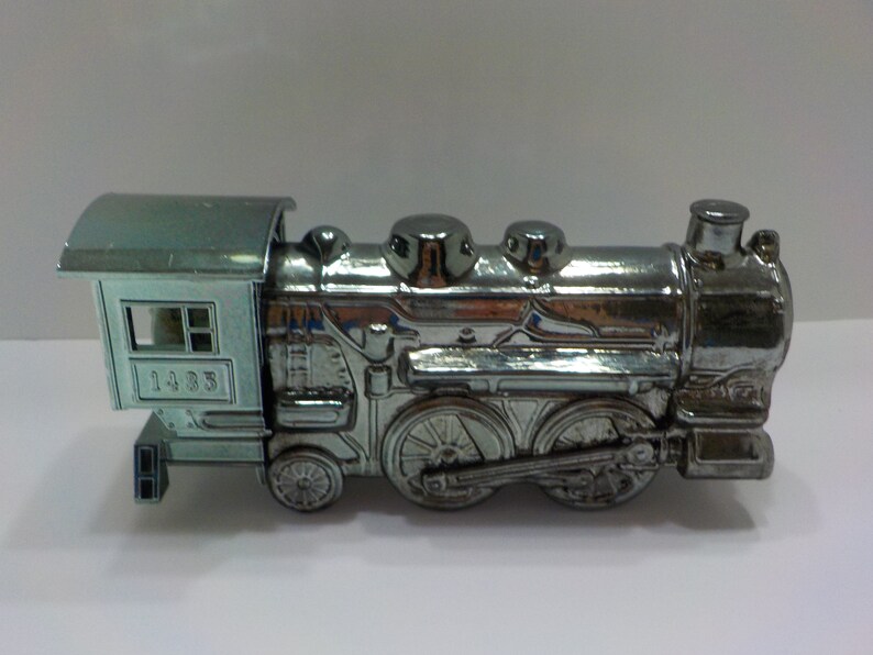 Vintage 1970s Avon 1485 Silver Steam Locomotive (34) Leather After ...