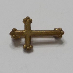 Vintage Very Tiny Gold Tone Cross Pin (8502) - Etsy
