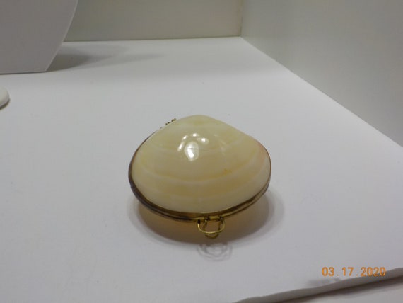 Vintage Polished Hinged Clam Shell Pill Box (7727) Tr… - Gem