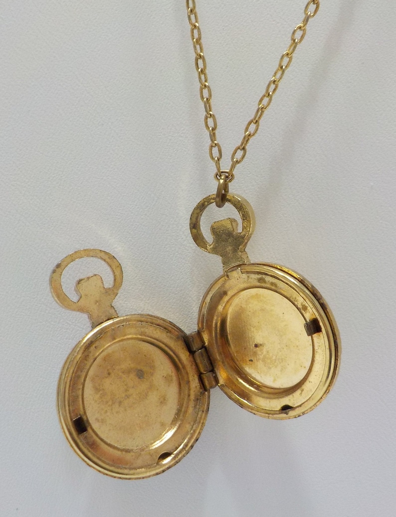 Vintage 1928 Brand Pocket Watch Style Locket Pendant (2048) 28" Chain ...