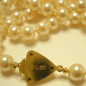 Vintage LCI 24" Faux Pearl Necklace (7093) Liz Claiborne, 8mm ...