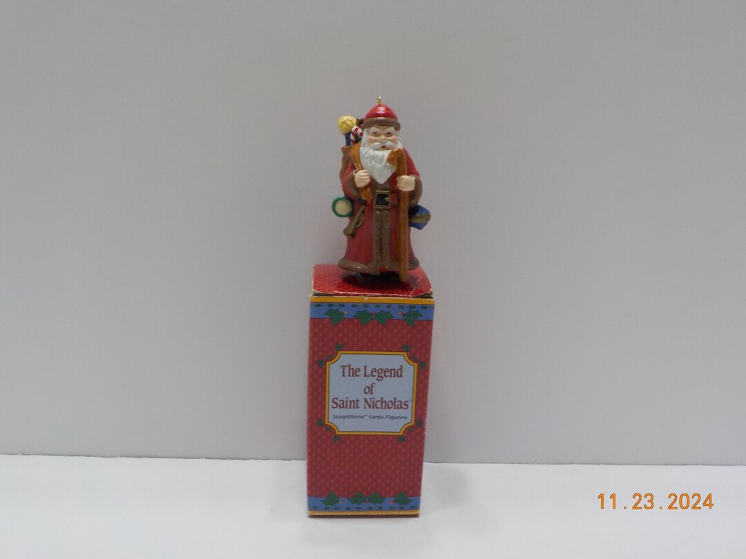 Vintage 1992 Russ "the Legend of Saint Nicholas" (15) Santa Holding ...