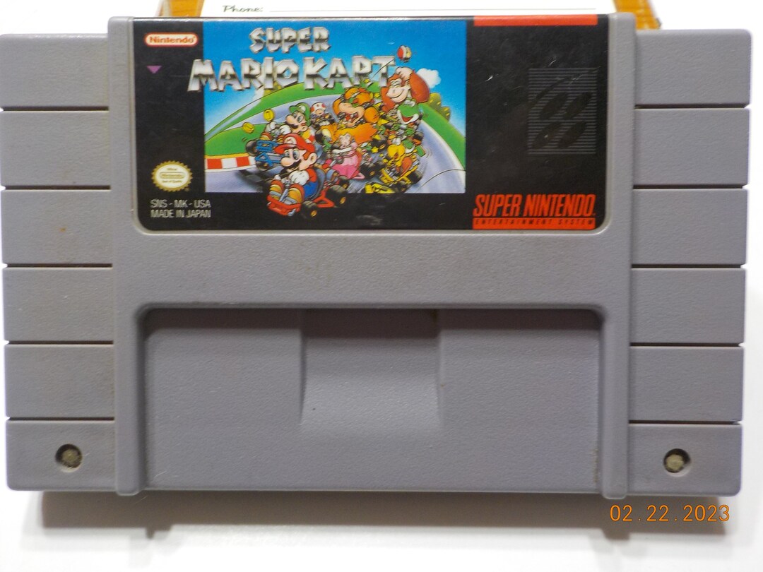 Vintage 1992 Nintendo Super Mario Kart Cartridge 8344 Super Nintendo ...
