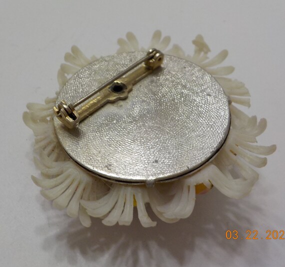 Vintage Plastic Daisies Brooch (8678) - Gem
