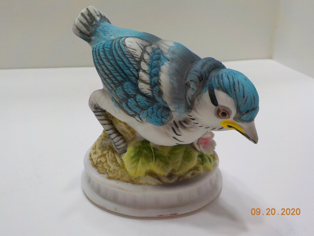 Vintage Lefton China Blue Jay Figurine (14) Lefton KW1637 - Etsy