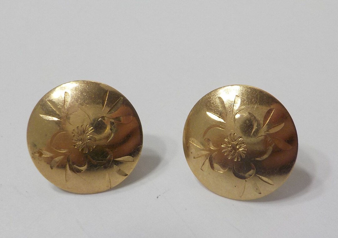 Vintage Carla 14KGF Earrings (6772) Flower Designs - Etsy