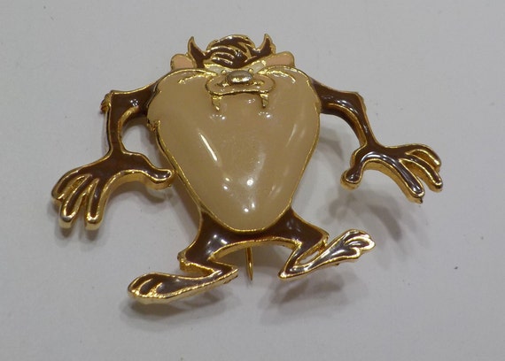 Vintage 1992 Tasmanian Devil Brooch (9427) Warner Bro… - Gem