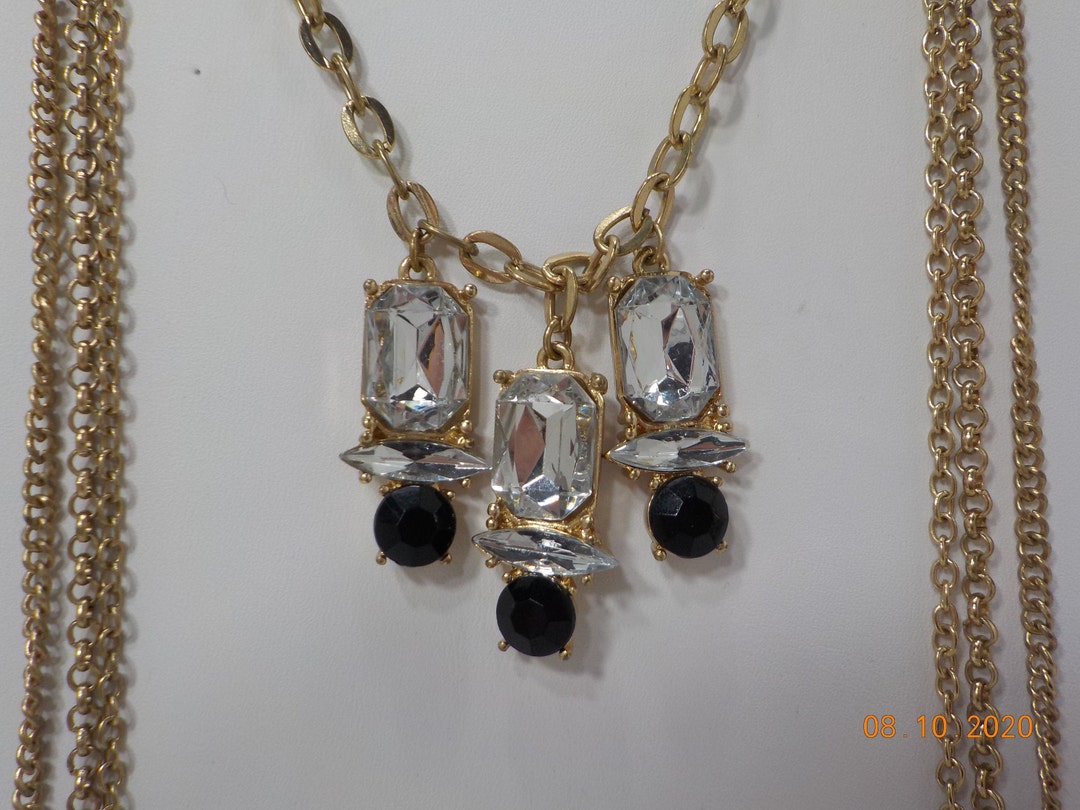 Vintage Four Strand Chain Necklace (3974) 20" & 38" Chains - Etsy