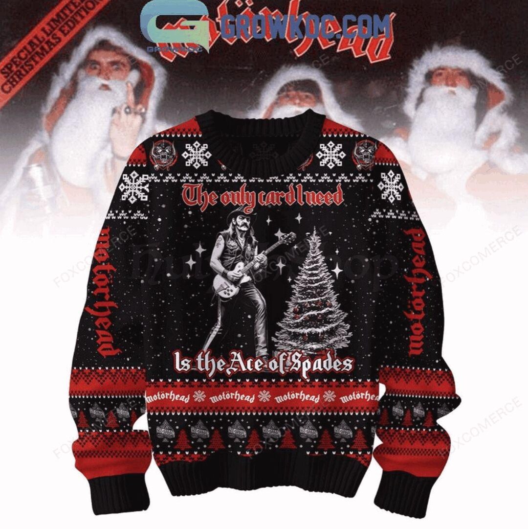 Motorhead Inspired Ace of Spades Holiday Ugly Sweater - Etsy