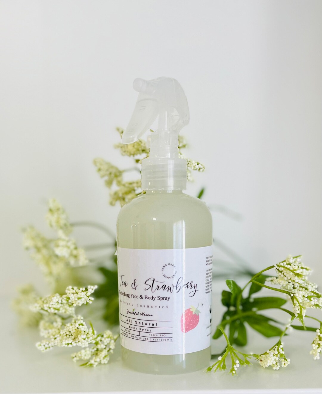 Refreshing Face Mist With Green Tea and Strawberry Extract - Etsy