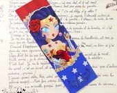 Items similar to Wonder Woman glossy bookmark // DC comics fanart on Etsy