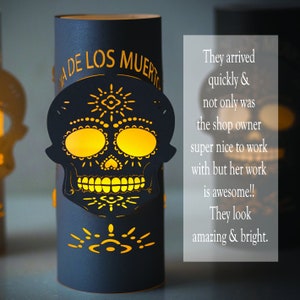 Day of the Dead Lantern Dia De Los Muertos, Halloween Luminarias ...