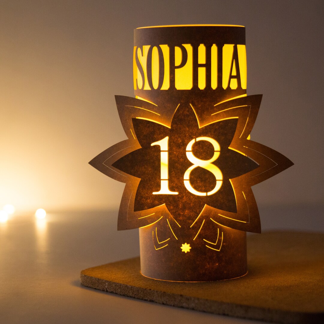 18th Birthday Decorations Personalised Star Luminary 18th Birthday ...