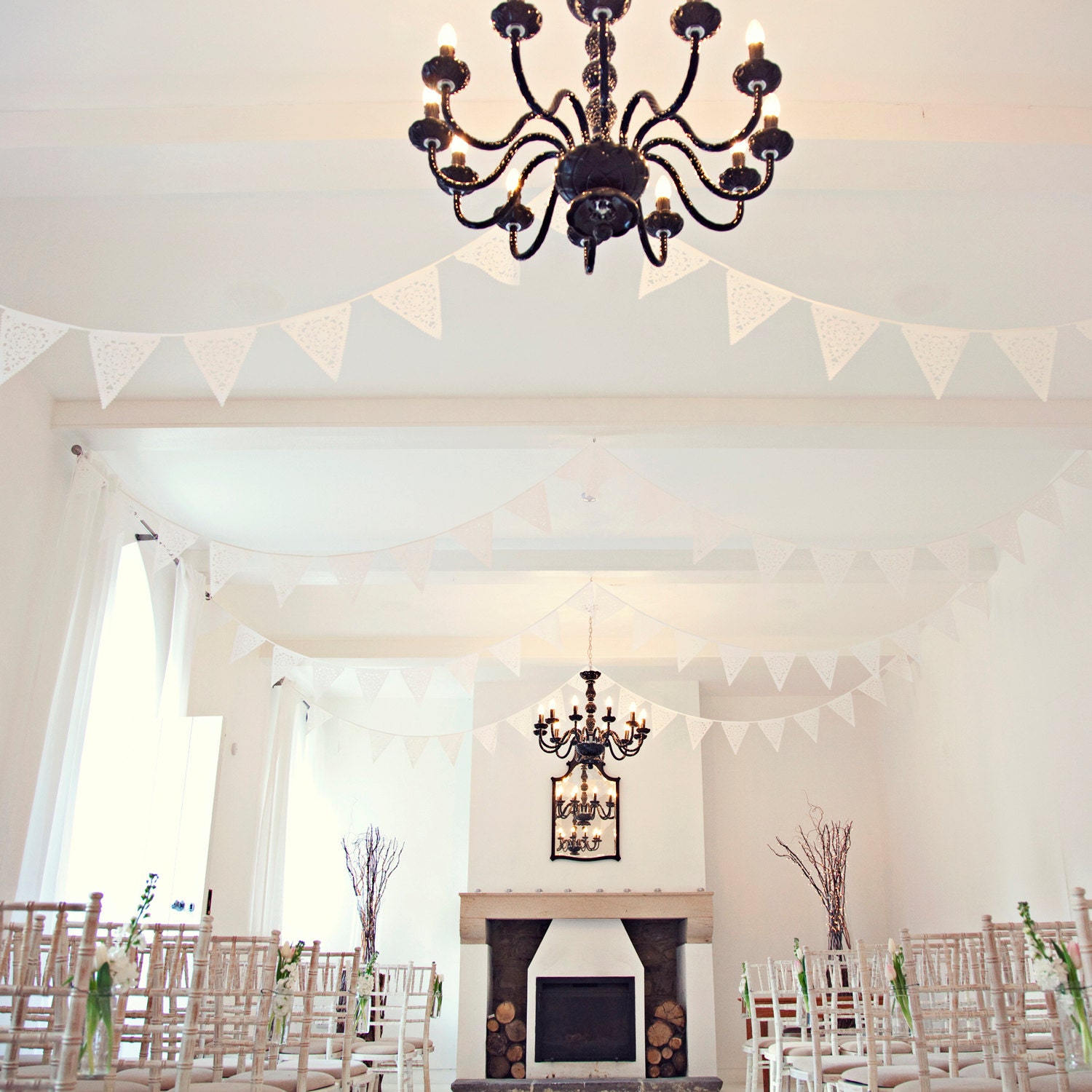 White wedding bunting | Etsy