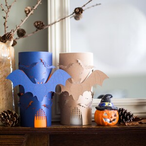 Halloween Bat Lantern Decoration Gift Centrepiece Party Candle Lanterns ...