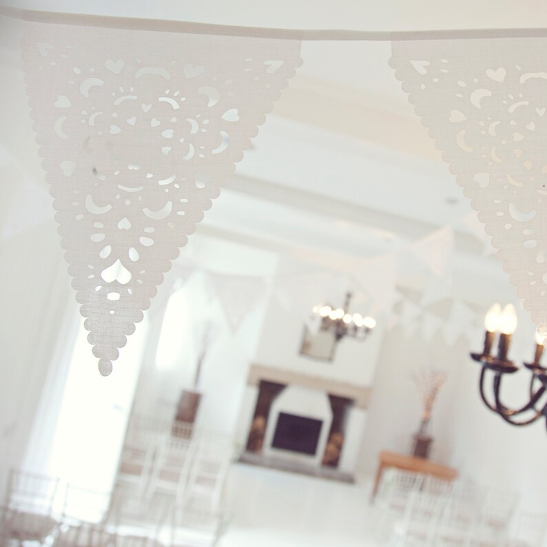White wedding bunting | Etsy