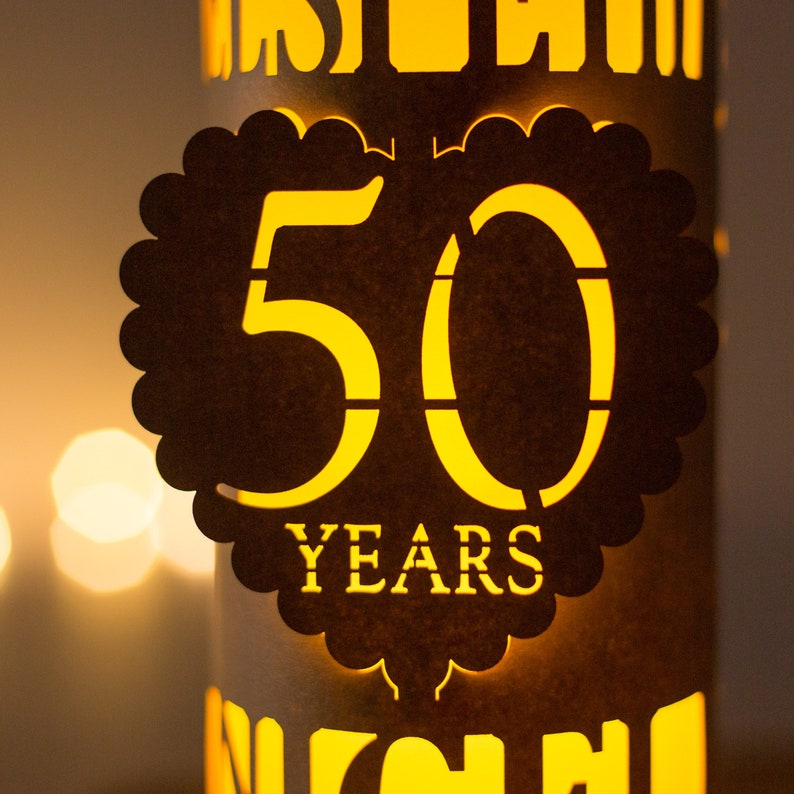 50th Golden Anniversary Gift Paper Cut Decoration - Etsy