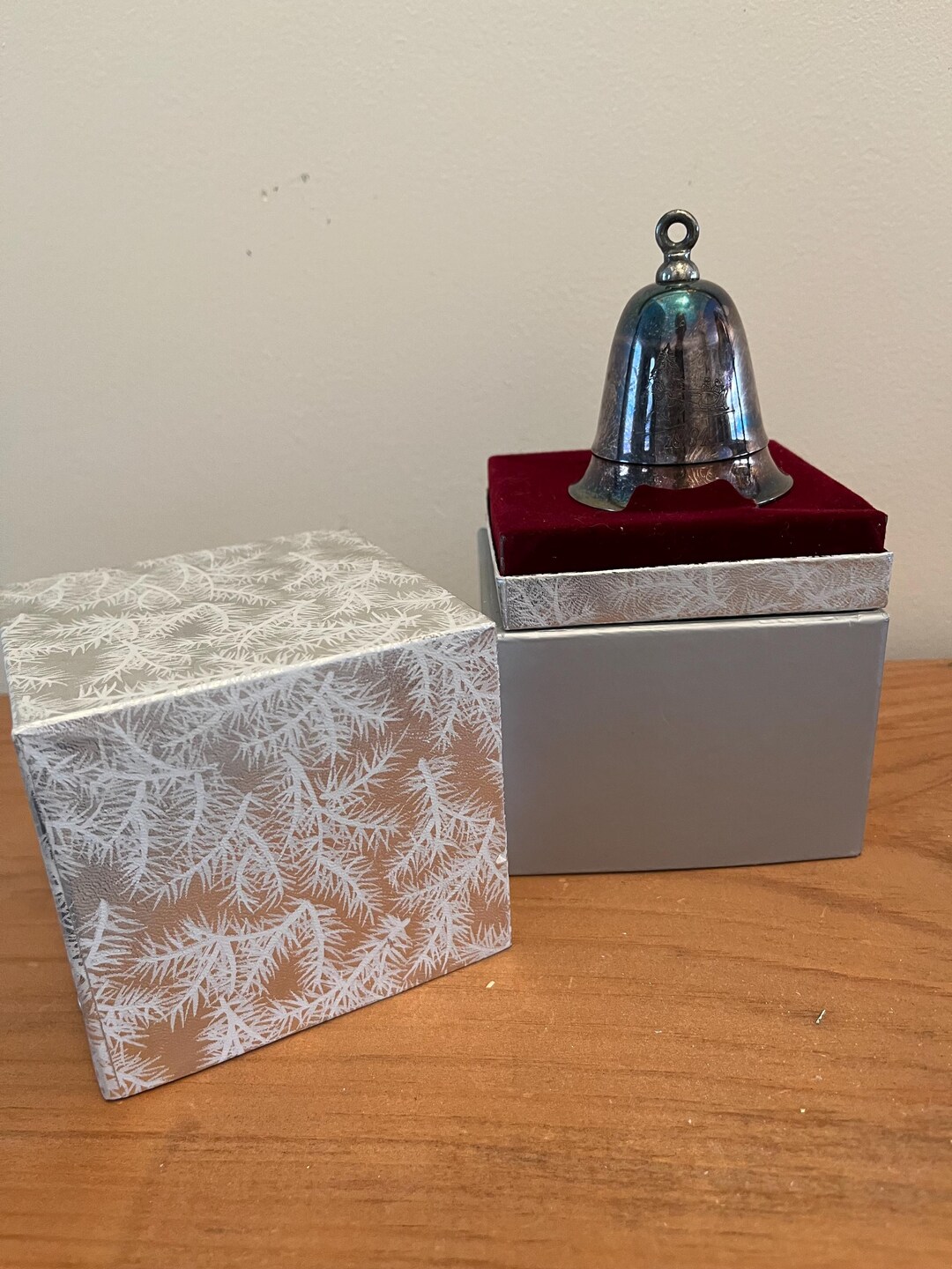 1984 Warwick Silver Bell Music Box With Original Box, Plays Home for ...