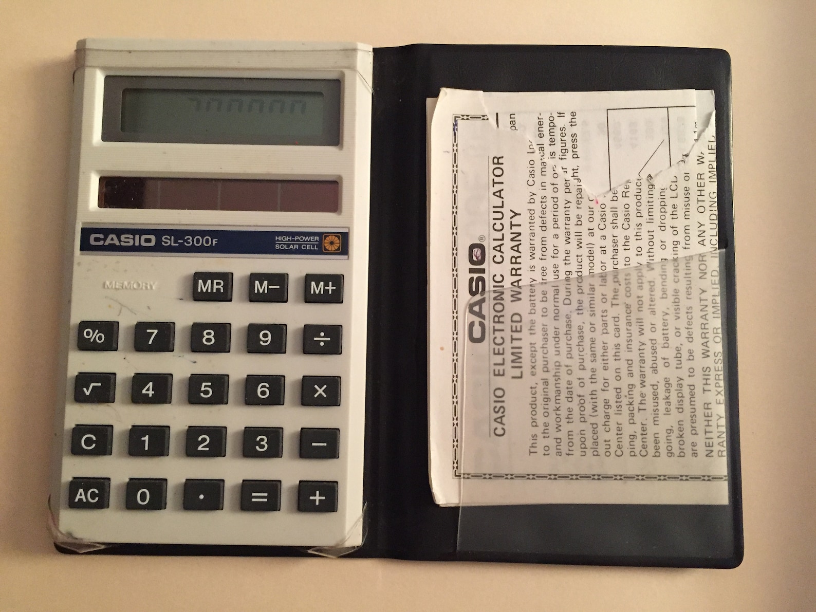 Casio SL-300G High Power Solar Cell Calculator Vintage | Etsy