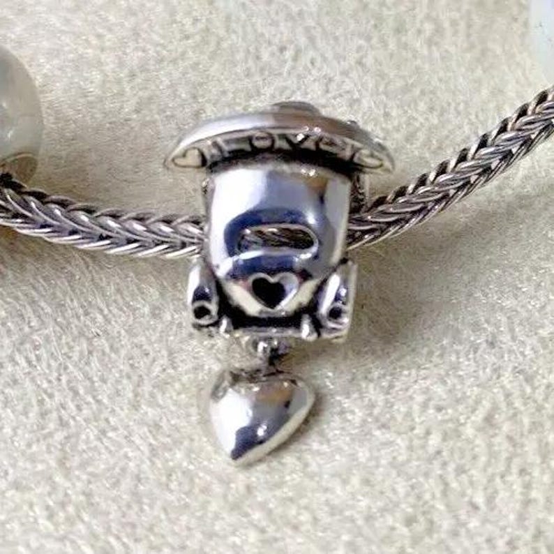 Rhona Sutton 925 Sterling Silver 19cm Charm Bracelet & 7 Charms Wedding ...