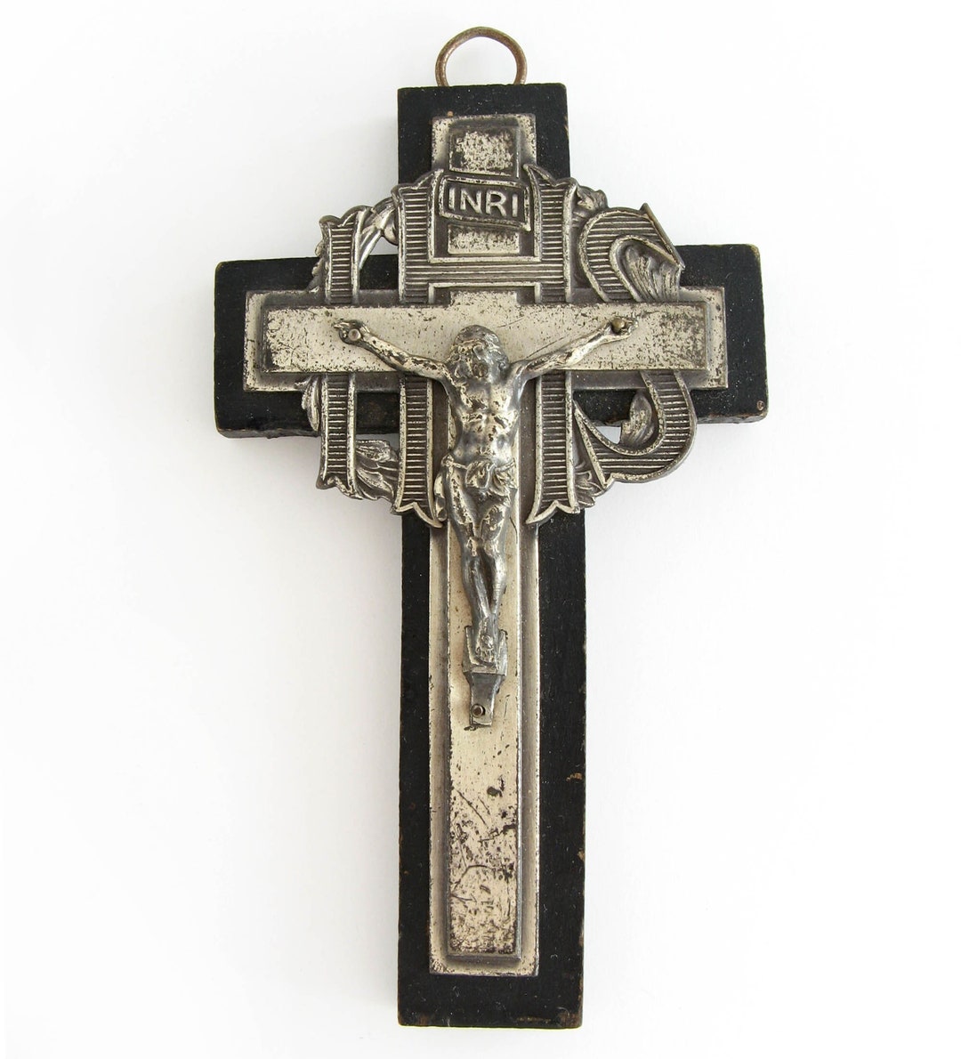 1930s Vintage Wooden Crucifix Latin Cross INRI IHS - Etsy