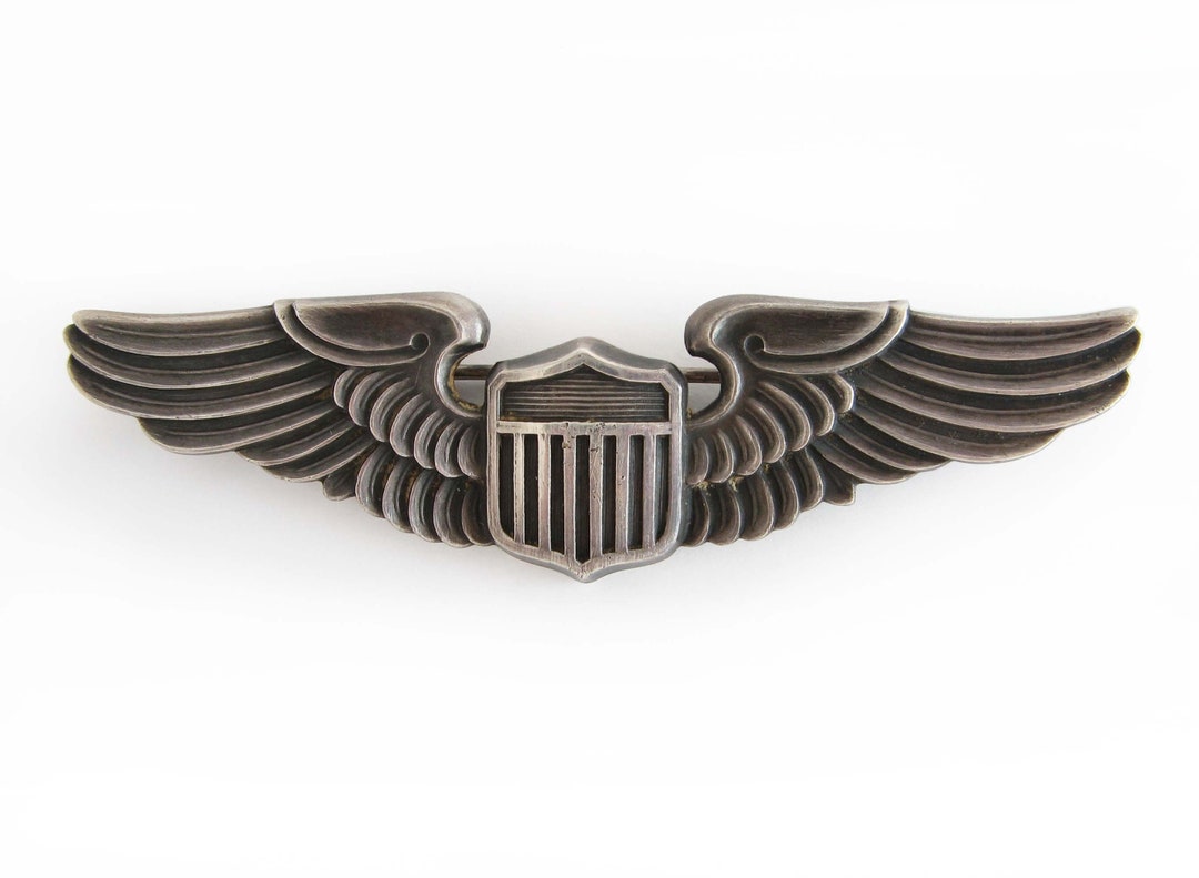 Vintage Air Force LGB Balfour Sterling Wings Pin Insignia Pilot Badge ...