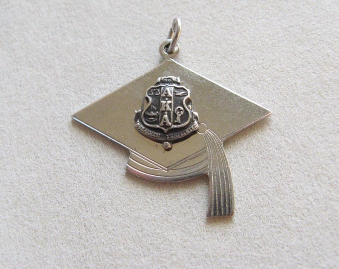 Vintage Alpha Kappa Alpha Sorority Sterling Silver Charm by Automade ...