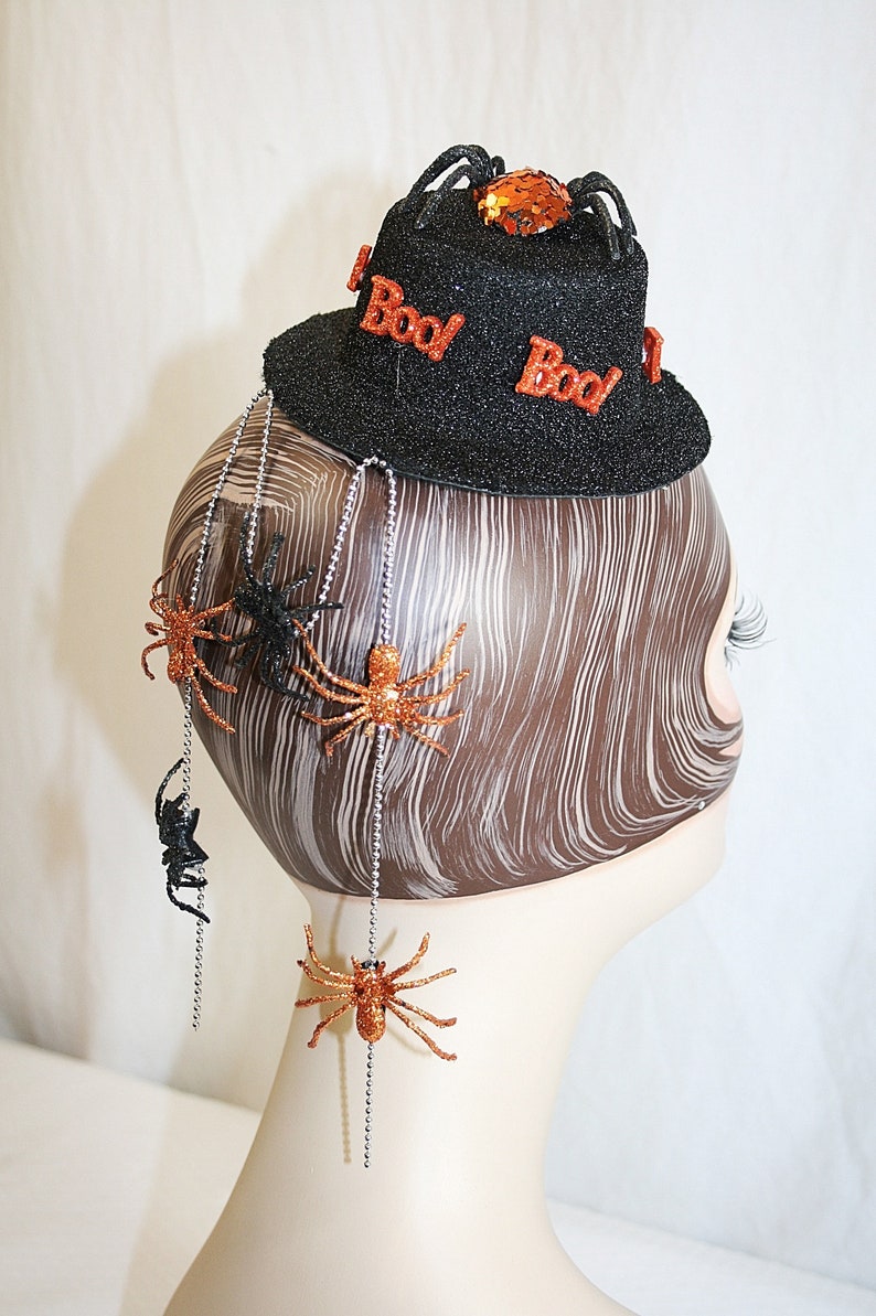 Halloween Spider Hat Halloween Mini Top Hat Fun Halloween Party Hat - Etsy