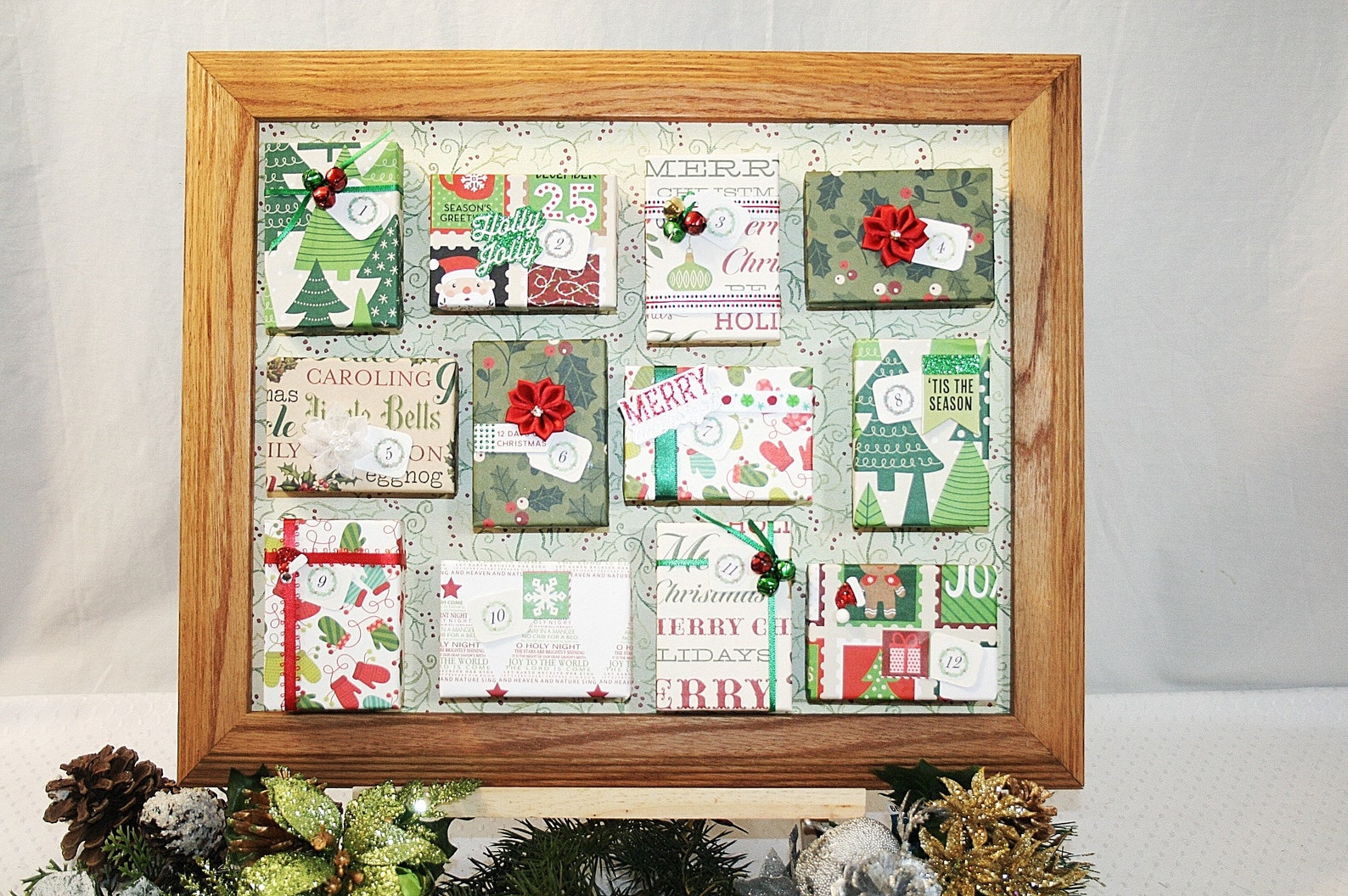 Jewelry Advent Calendar Goldtone Earring 12 Days of Christmas Jewelry ...