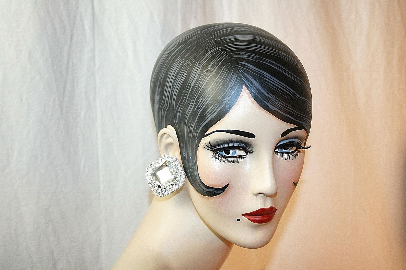 Dazzling Diamond Shaped Rhinestone Earrings Statement Earrings - Etsy