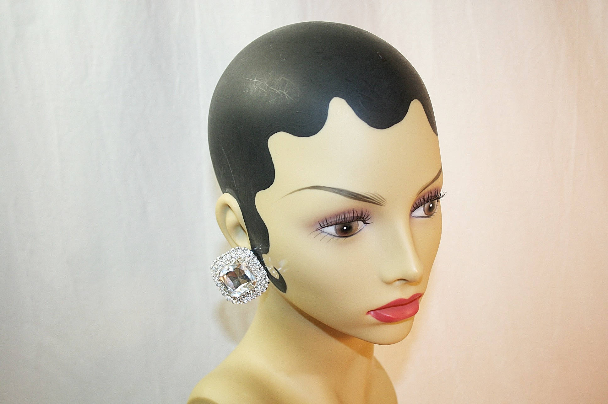 Dazzling Diamond Shaped Rhinestone Earrings Statement Earrings - Etsy