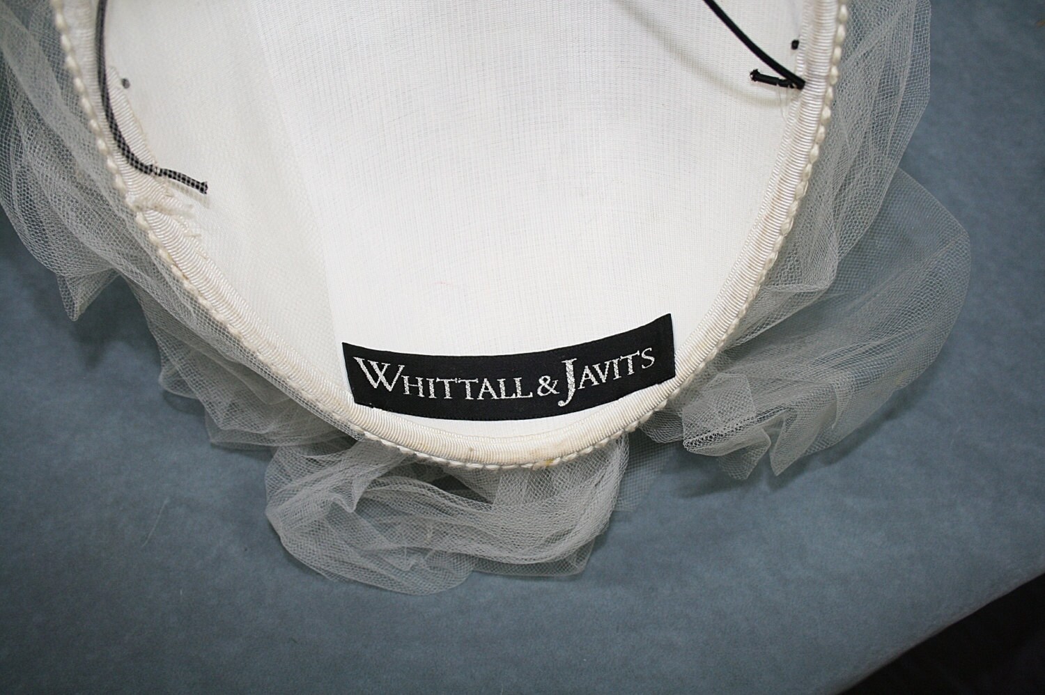 Vintage Wedding Ecru Lace Tulle Hat Fabric Rose Sequins Whittall ...