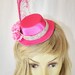 Hot Pink Mini Top Hat Fascinator Rhinestone Mini Top Hat - Etsy
