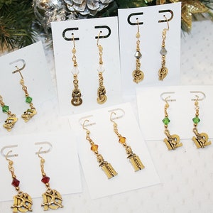 Jewelry Advent Calendar Goldtone Earring 12 Days of Christmas Jewelry ...