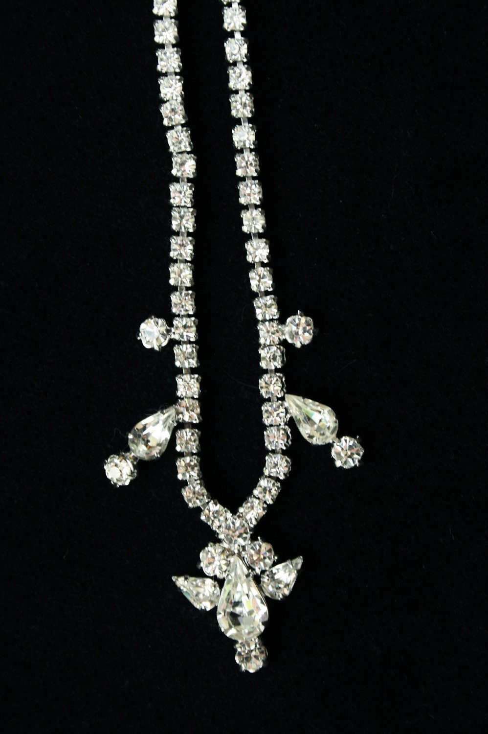 1940s Era Rhinestone Choker Tear Shaped Rhinestones Wedding Special ...