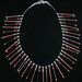 Black Red Fringe Necklace Vintage Black Red Glass Swarovski Crystals ...