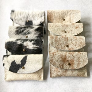 Handmade Leather Wallet Cowhide Pocket and Card Holder Black Brown ...