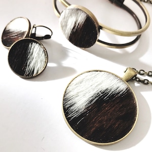 Cowhide Necklace | Cowhide Jewelry | Ready to Ship Handmade in North ...